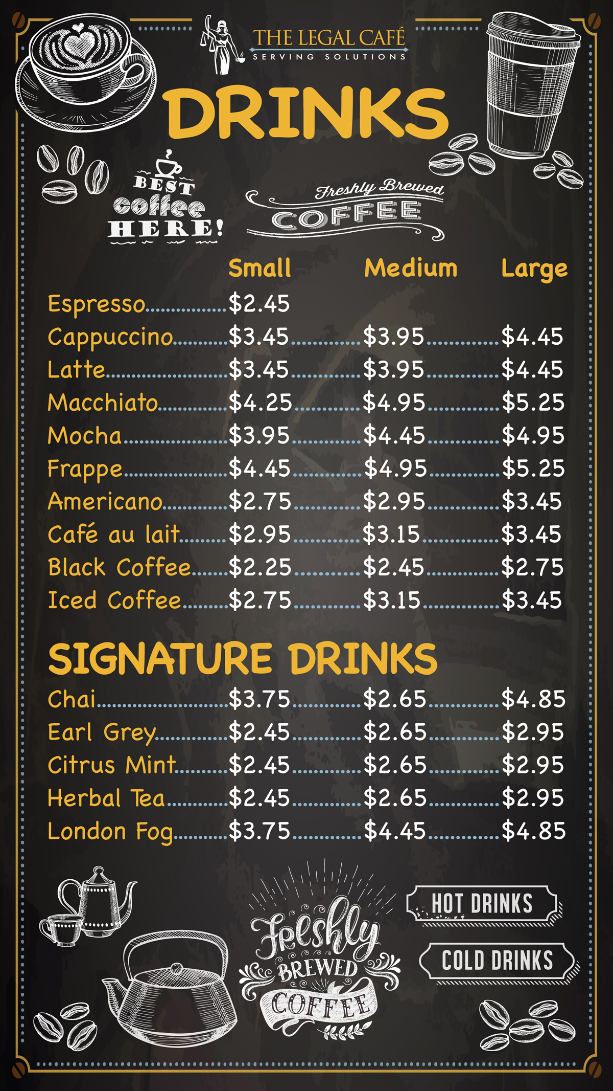 Beverages Menu